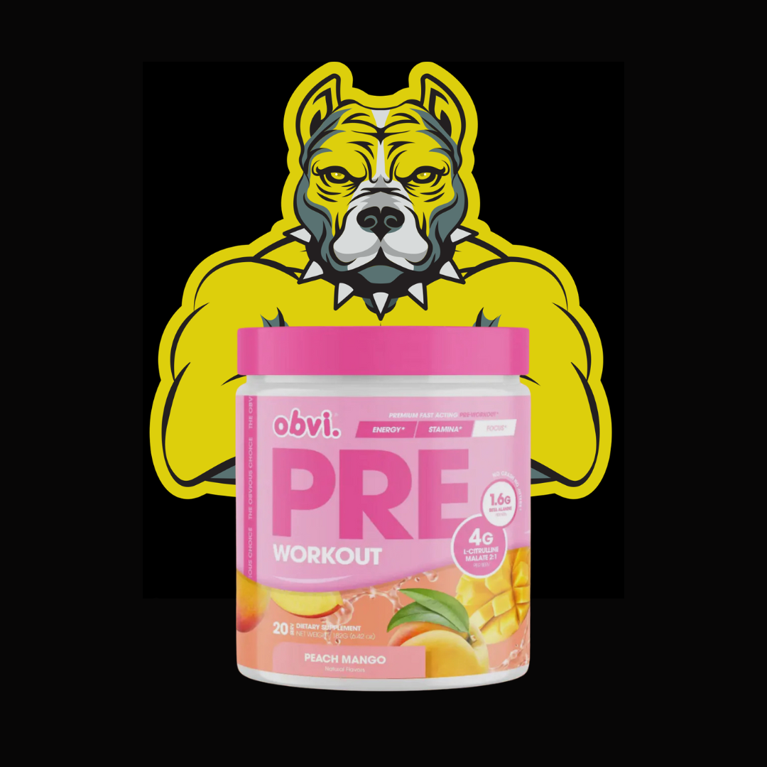 Obvi Peach Mango Pre-Workout Boost Drink Mix Powder – BulkBully Supplements